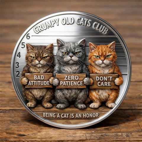 Grumpy Old Cats Club Commemorative Coin – Doowear